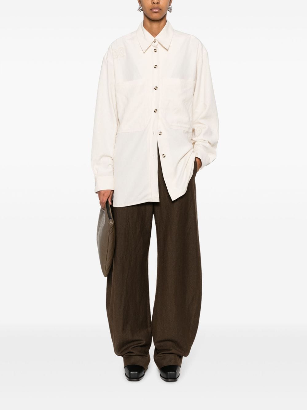 NANUSHKA Nanushka Fabian Logo-Embroidered Shirt
