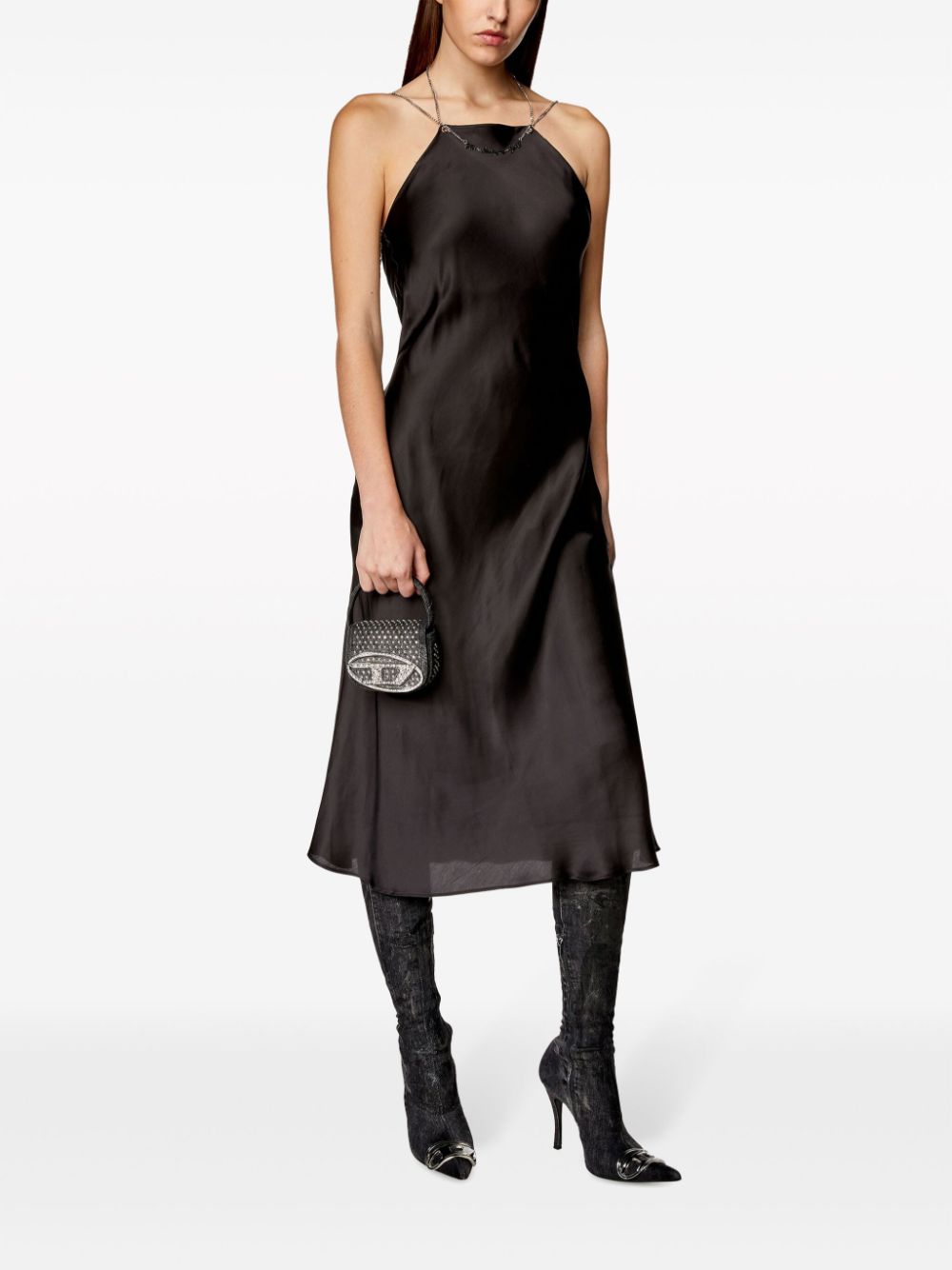 DIESEL® Diesel D-Eliz Satin Midi Dress