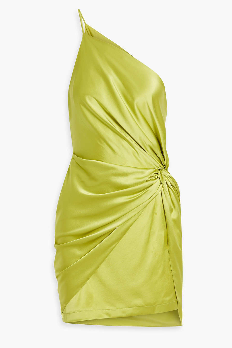 michelle mason twist knot midi dress michelle mason twist knot silk one shoulder dress