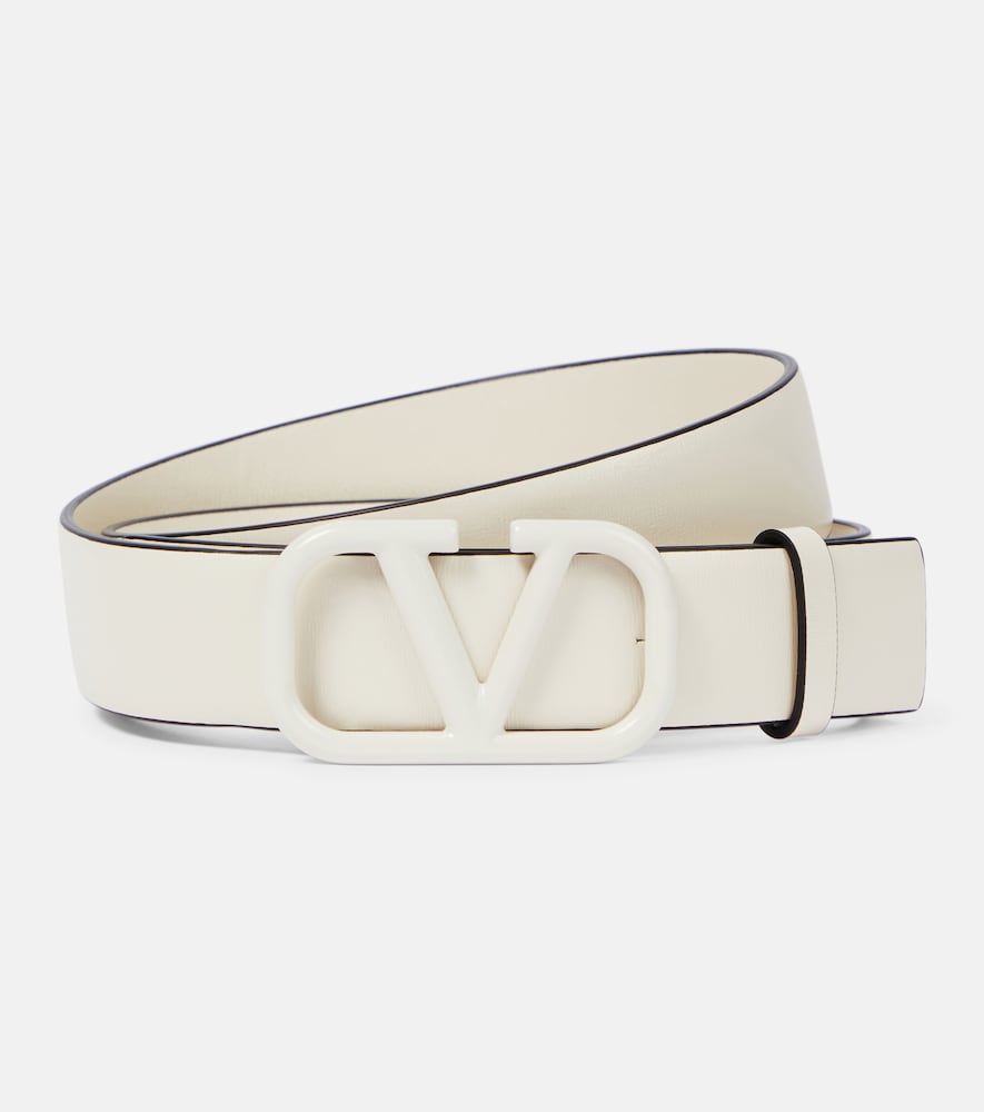Valentino one Large Roman stud White  leather Belt Sz 90 cm New/ full set Valentino Garavani Roman Stud Leather Pointed Toe Heels in  main image 4