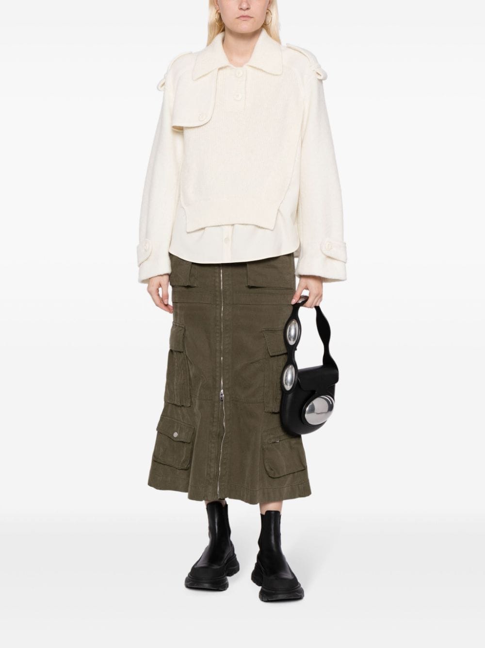 JNBY JNBY Layered Wool-Blend Jumper
