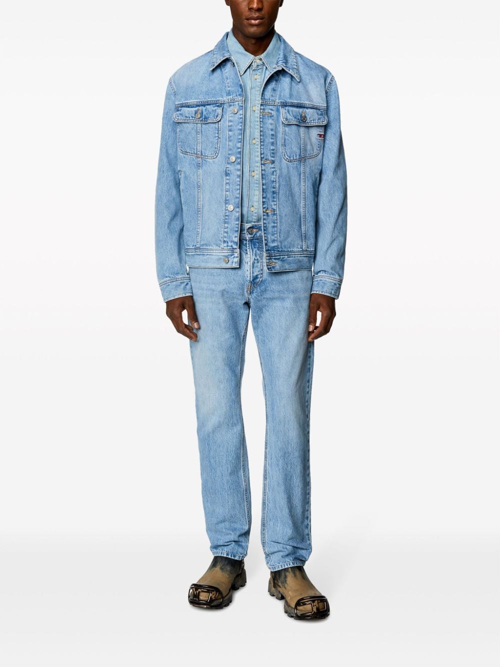 Diesel D-Krap-S1 Denim Bomber Jacket In Blue - 50% Off | Editorialist