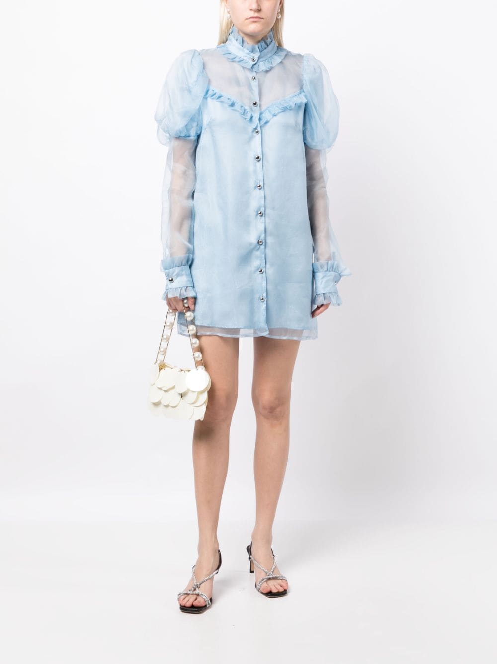 MACGRAW Macgraw Lighthouse Ruffled Silk Dress