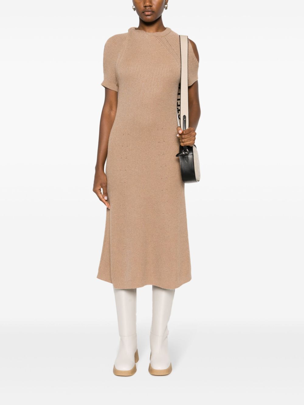 STELLA MCCARTNEY Stella McCartney Ribbed-Knit Midi Dress