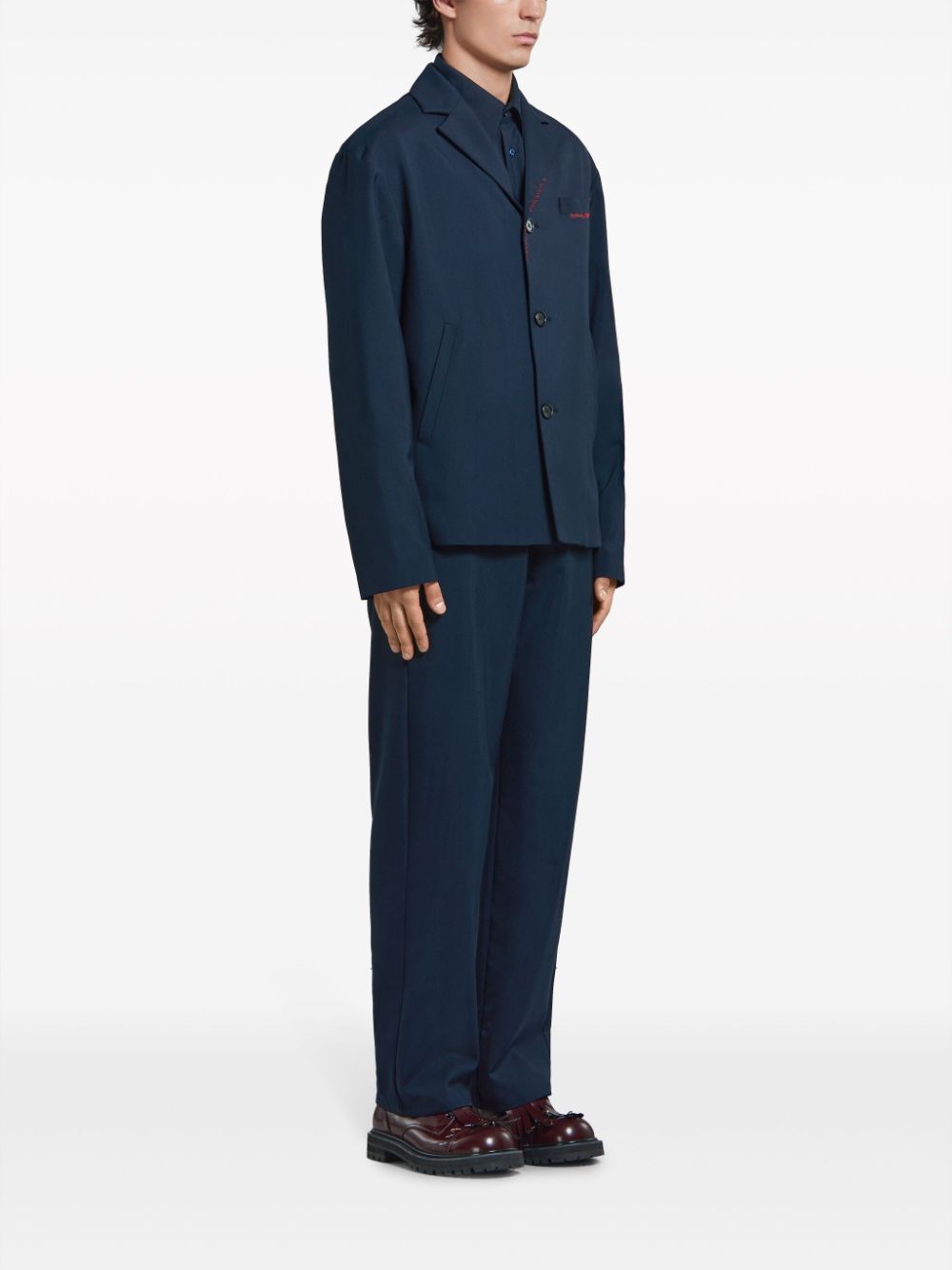 MARNI tropical wool long-sleeved shirt