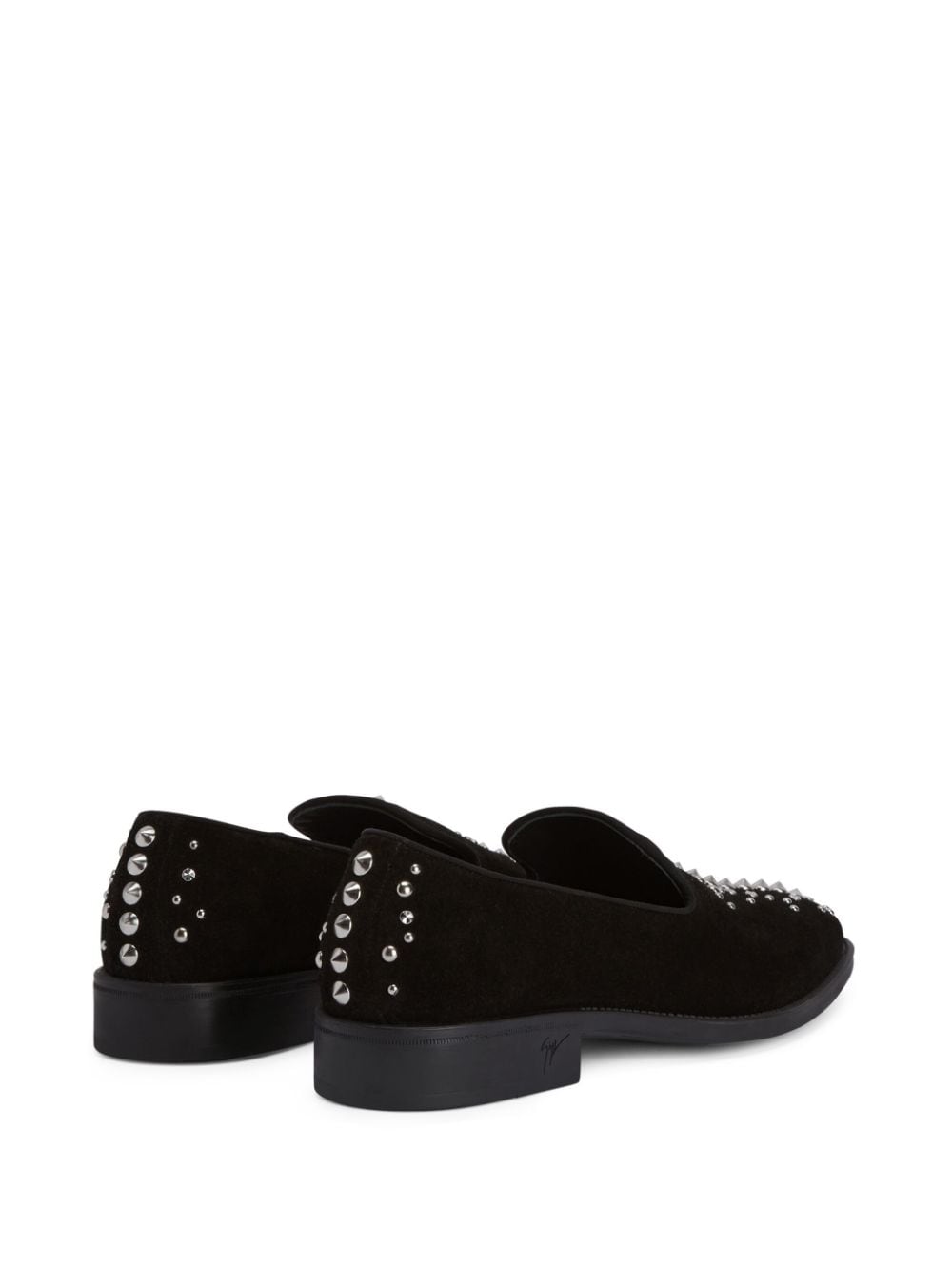 Giuseppe Zanotti Alfredson 15mm Studded Loafers In Black  display picture 2