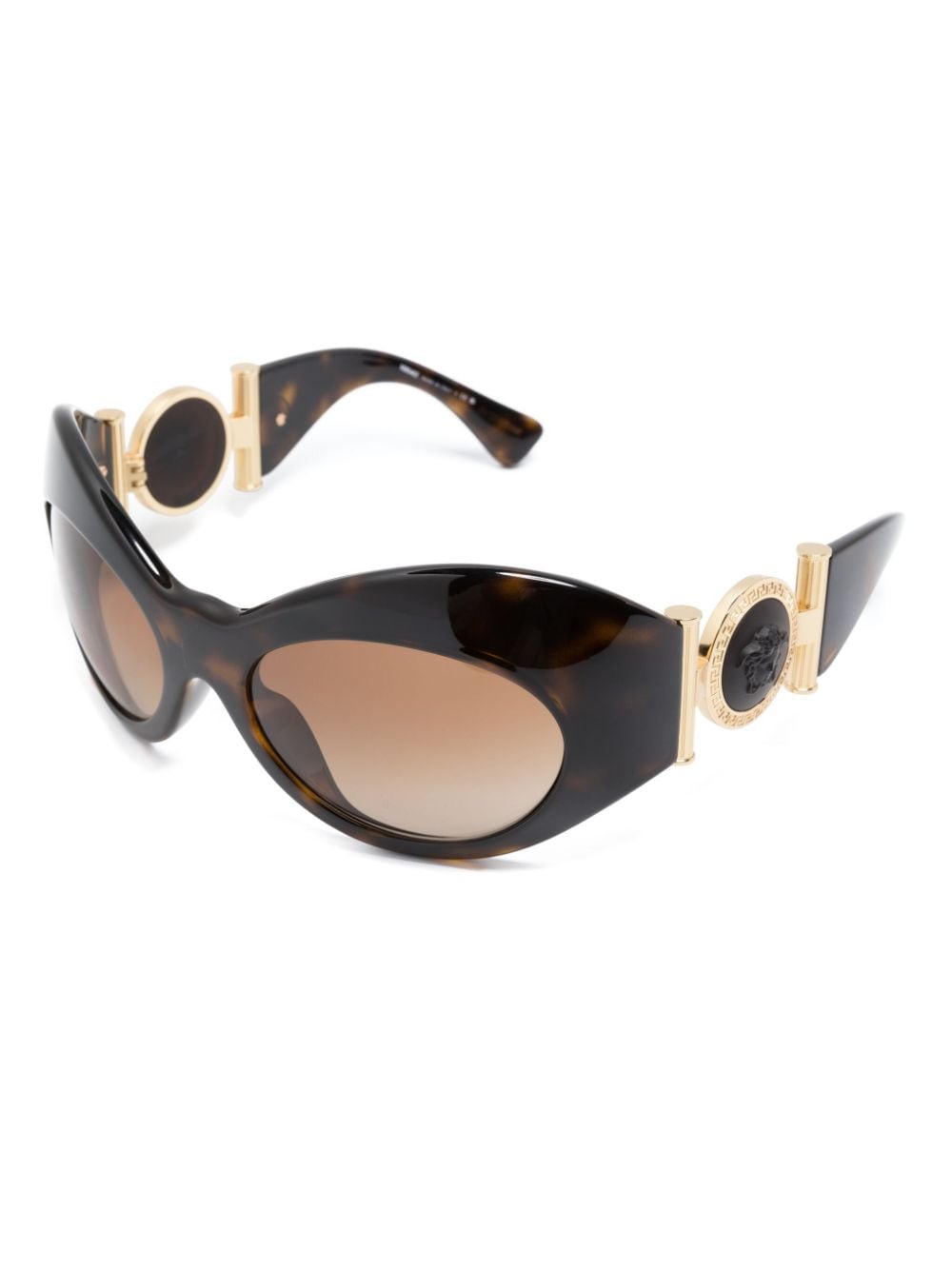 Buy Versace Medusa Shield Sunglasses - Brown At 39% Off  display picture 1