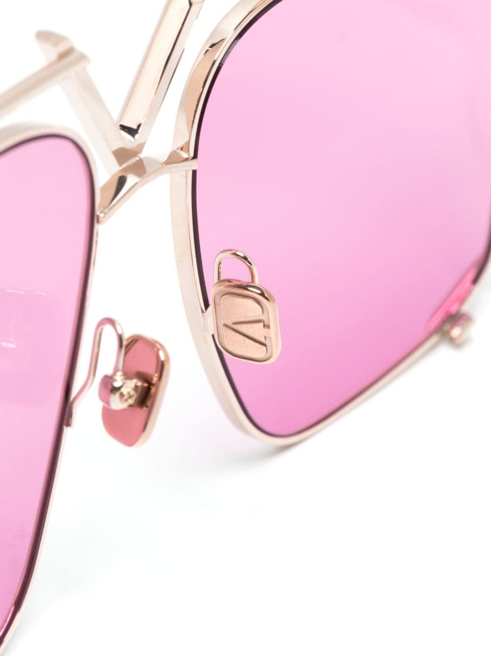 Valentino Garavani V-Light Oversize Sunglasses In Pink - 51  display picture 1