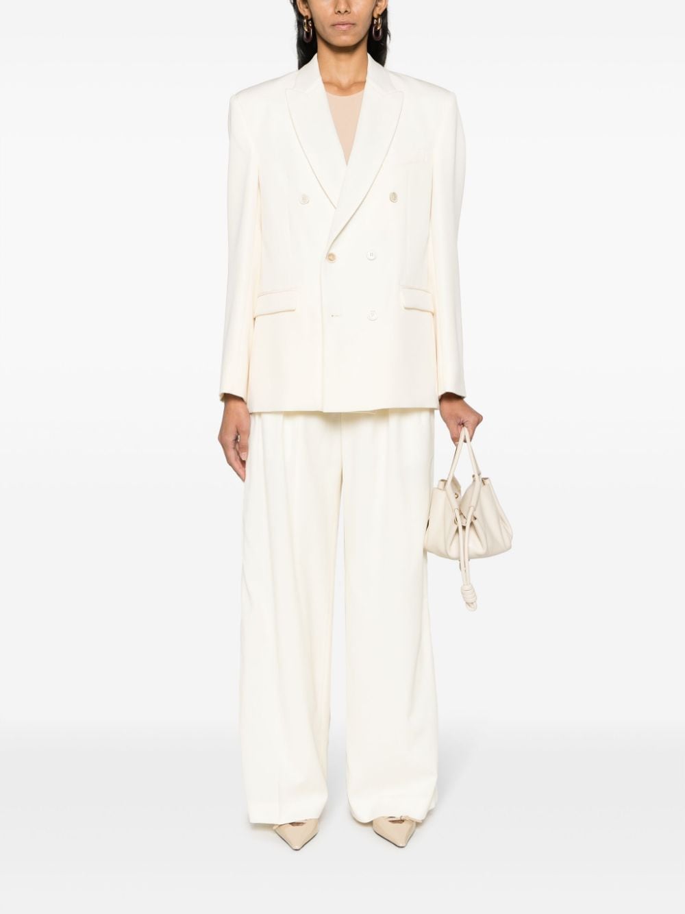 WARDROBE.NYC Pleated Wide-Leg Trousers