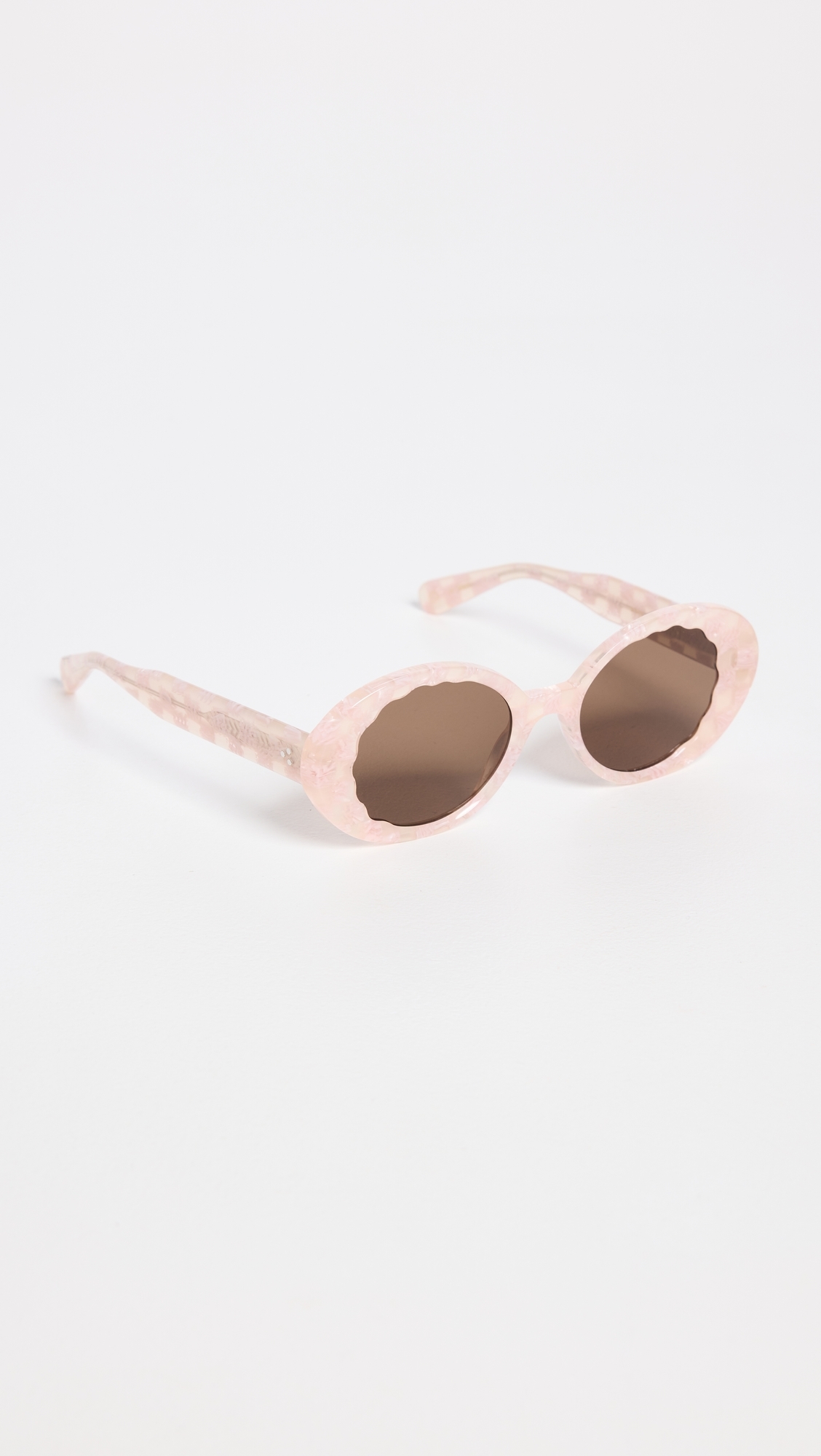 Krewe Dede Plaid 18K Pink Frame Sunglasses Krewe - Dede Nylon Sunglasses in Plaid 18K | Mitchell Stores main image 3