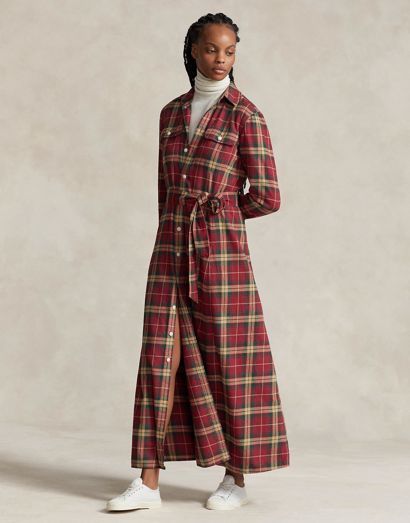 ralph lauren red plaid dress If you're wanting to channel your inner Ralph Lauren holiday aesthetic for your next holiday party - check out our Nicoletta Dress. A gorgeous tiered red plaid maxi dress