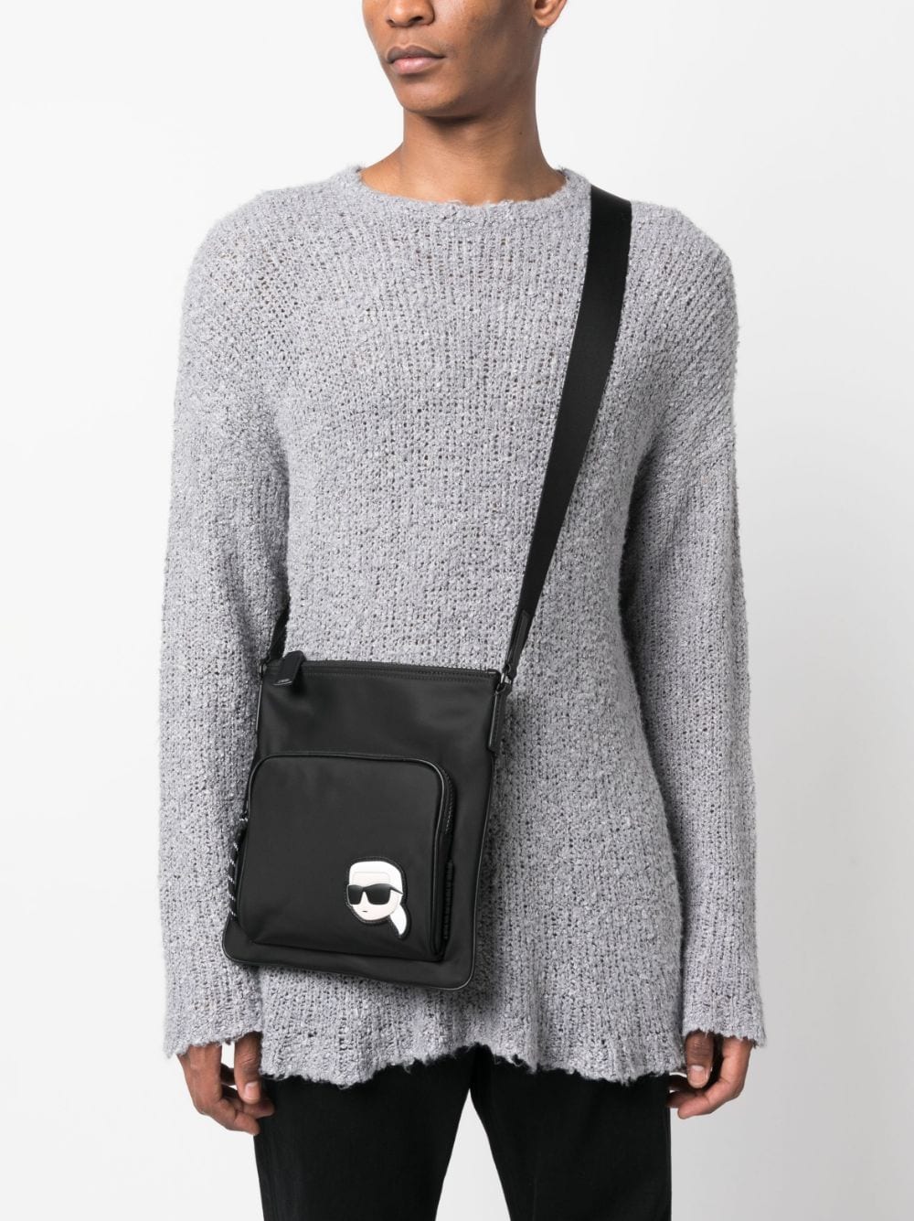 KARL LAGERFELD Karl Lagerfeld Ikon Logo-Appliqué Crossbody Bag