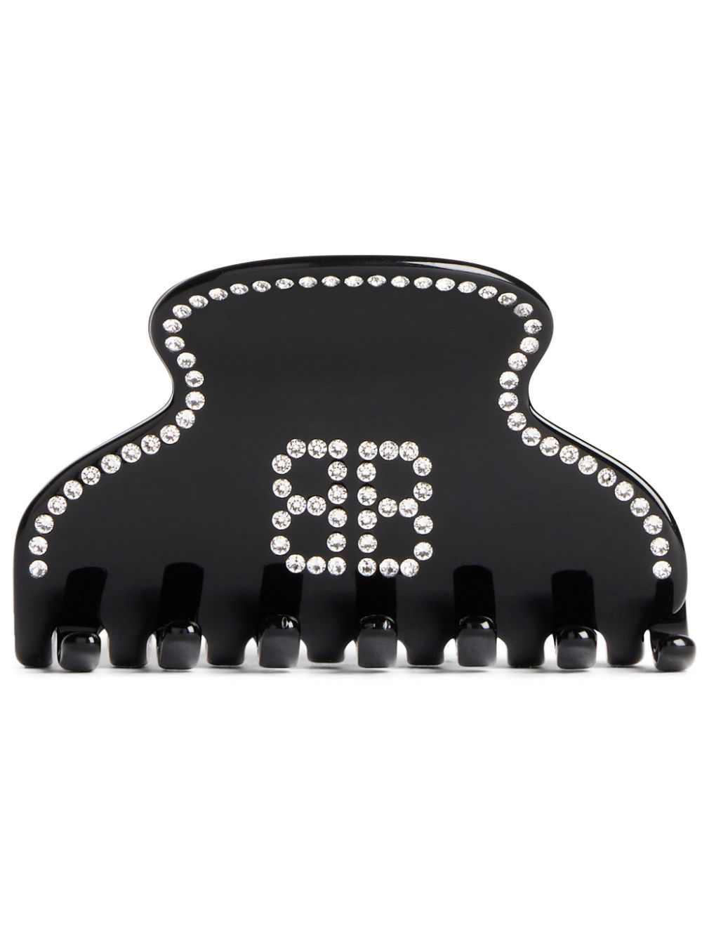 Balenciaga Crystal-Embellished Black Hair Claw Clip - NWT Balenciaga | Accessories | Balenciaga Grey Logo Beanie  main image 4