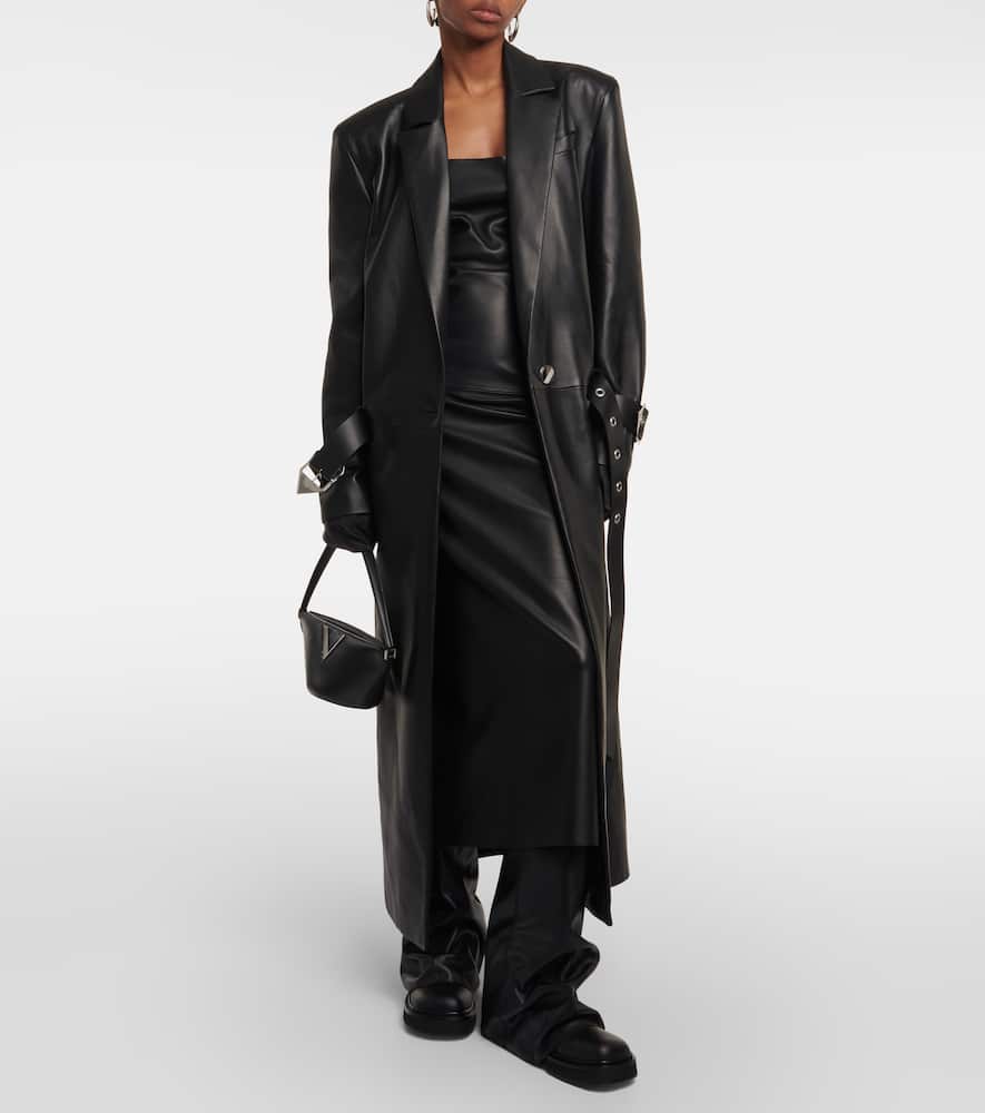 ATTICO The Attico Belted Leather Coat