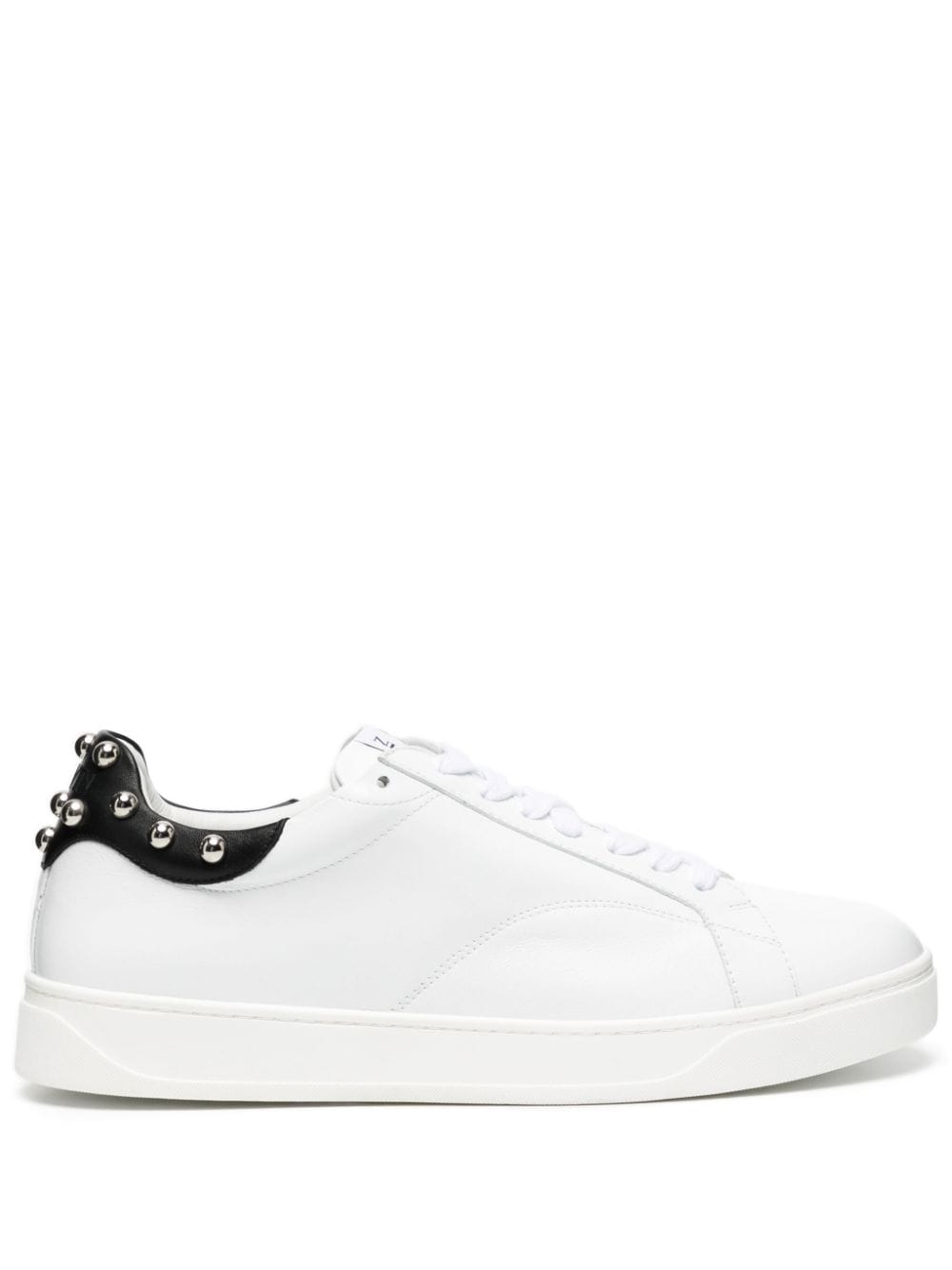 Lanvin Leather Sneakers - White - 55% Off | Editorialist