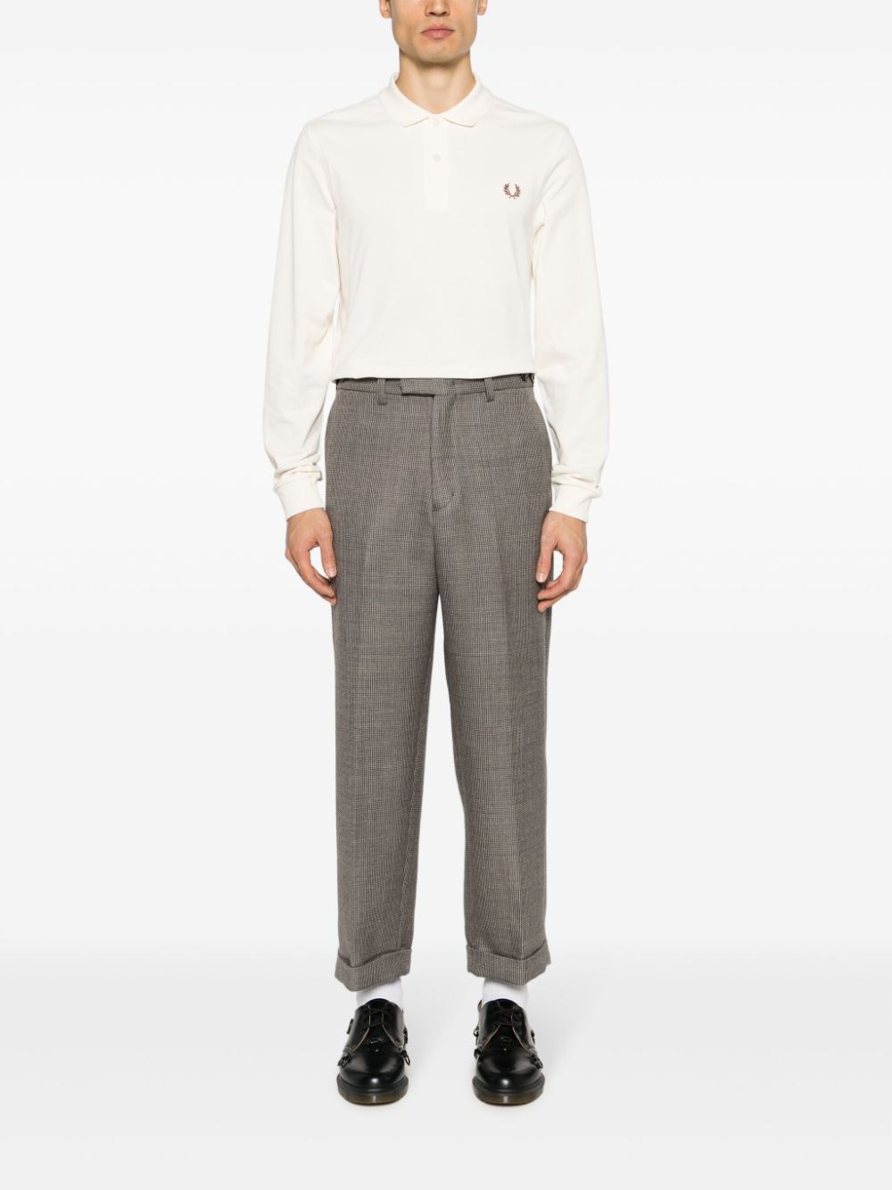 FRED PERRY logo-embroidered cotton polo shirt