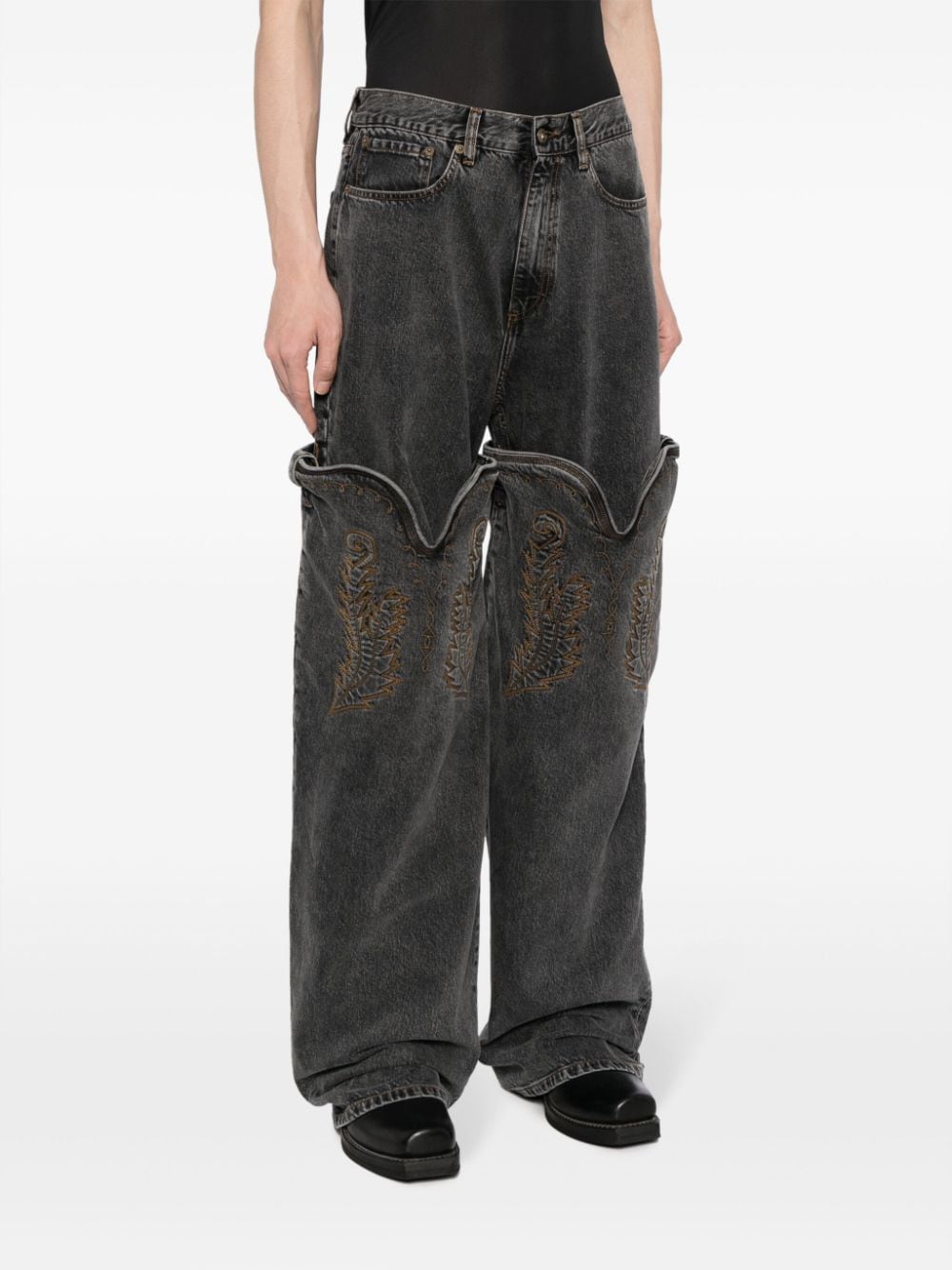 Y/Project Evergreen Cowboy Jeans In Grey - 67% Off | Editorialist