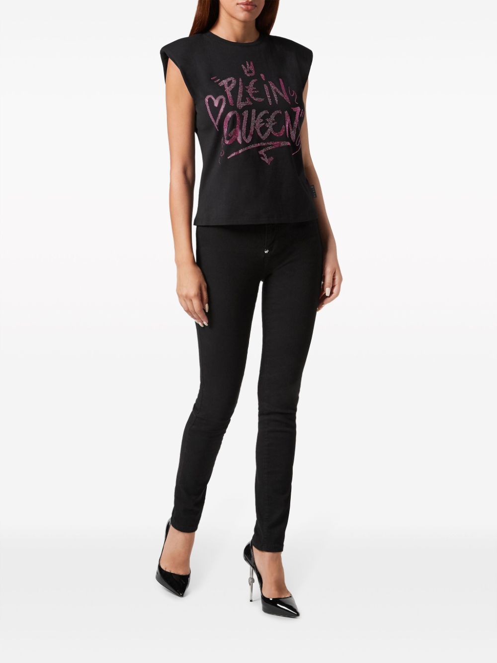 PHILIPP PLEIN Pure Crystals-Embellished Sleeveless T-Shirt