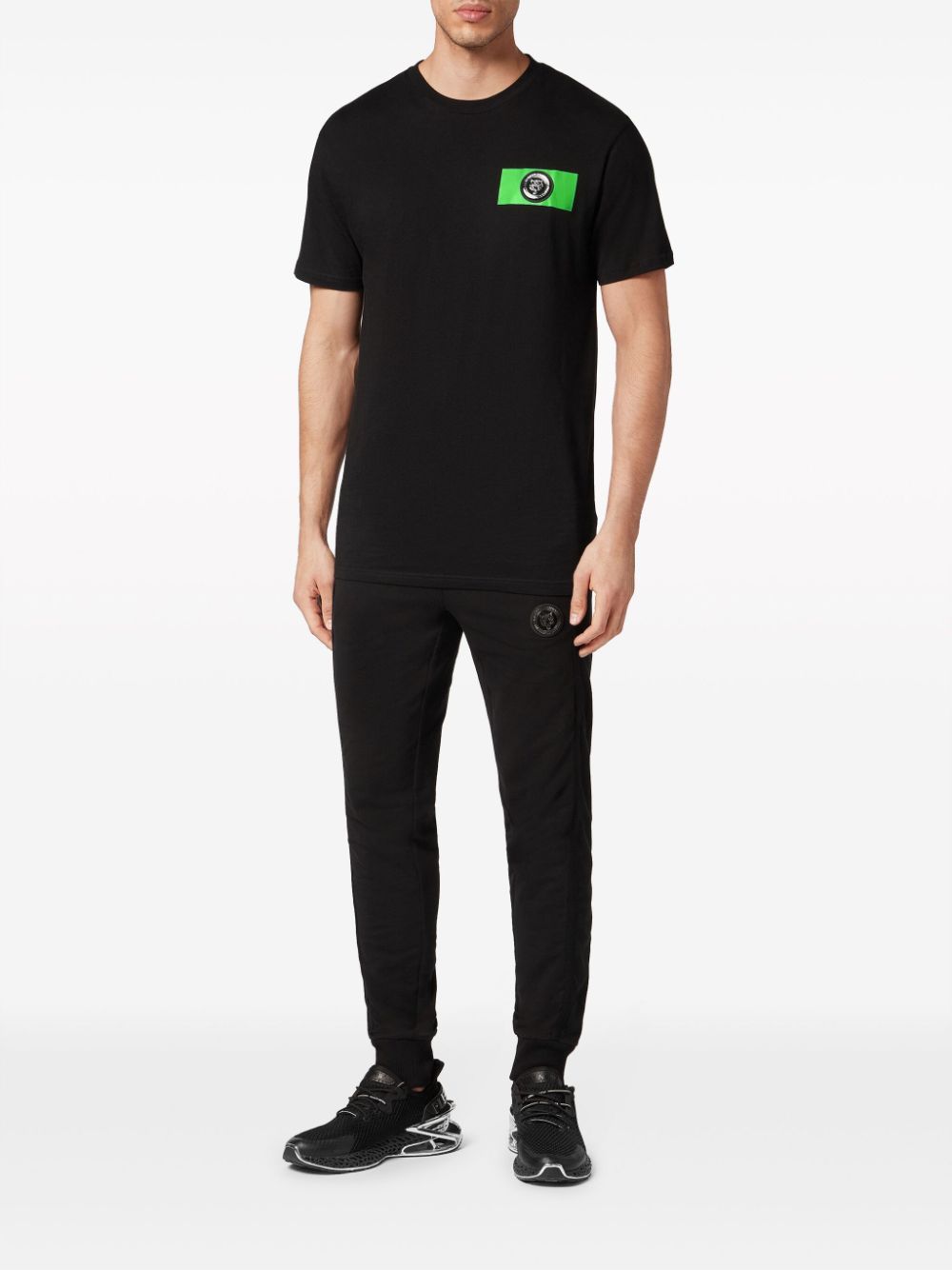 PLEIN SPORT ss logo-patch cotton t-shirt
