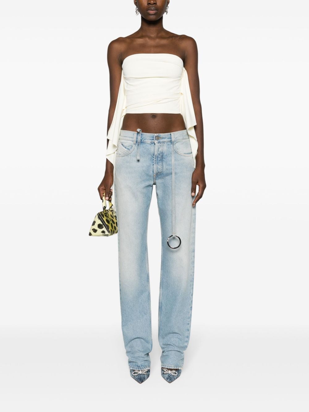 ATTICO The Attico Embellished Low-Rise Jeans