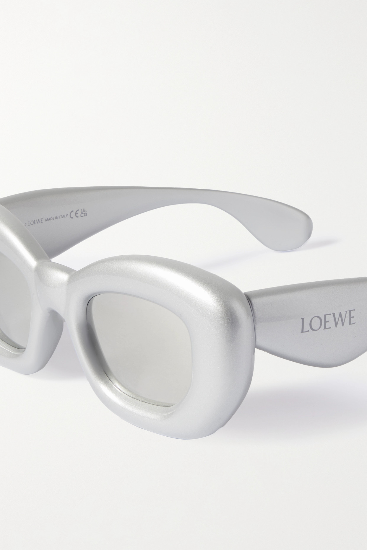 Loewe Inflated Oversized D-Frame Sunglasses - Silver - 40% Off