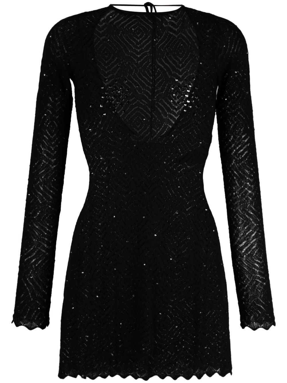 alessandra rich crystal embellished lace mini dress Alessandra Rich Lace Mini Dress
