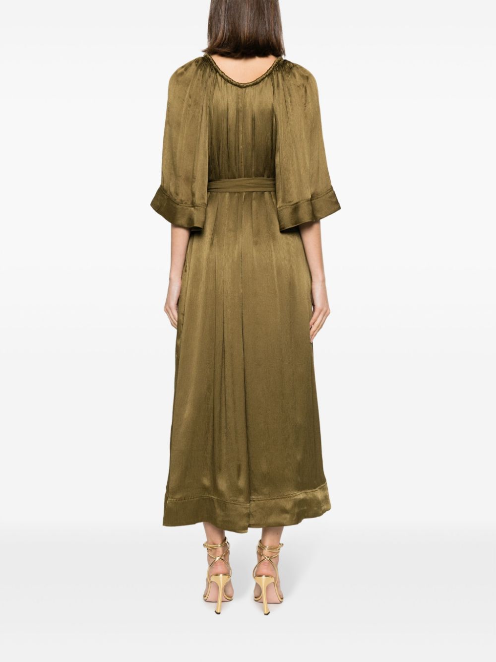 Aje Seraphina Silk Dress - Green | Editorialist