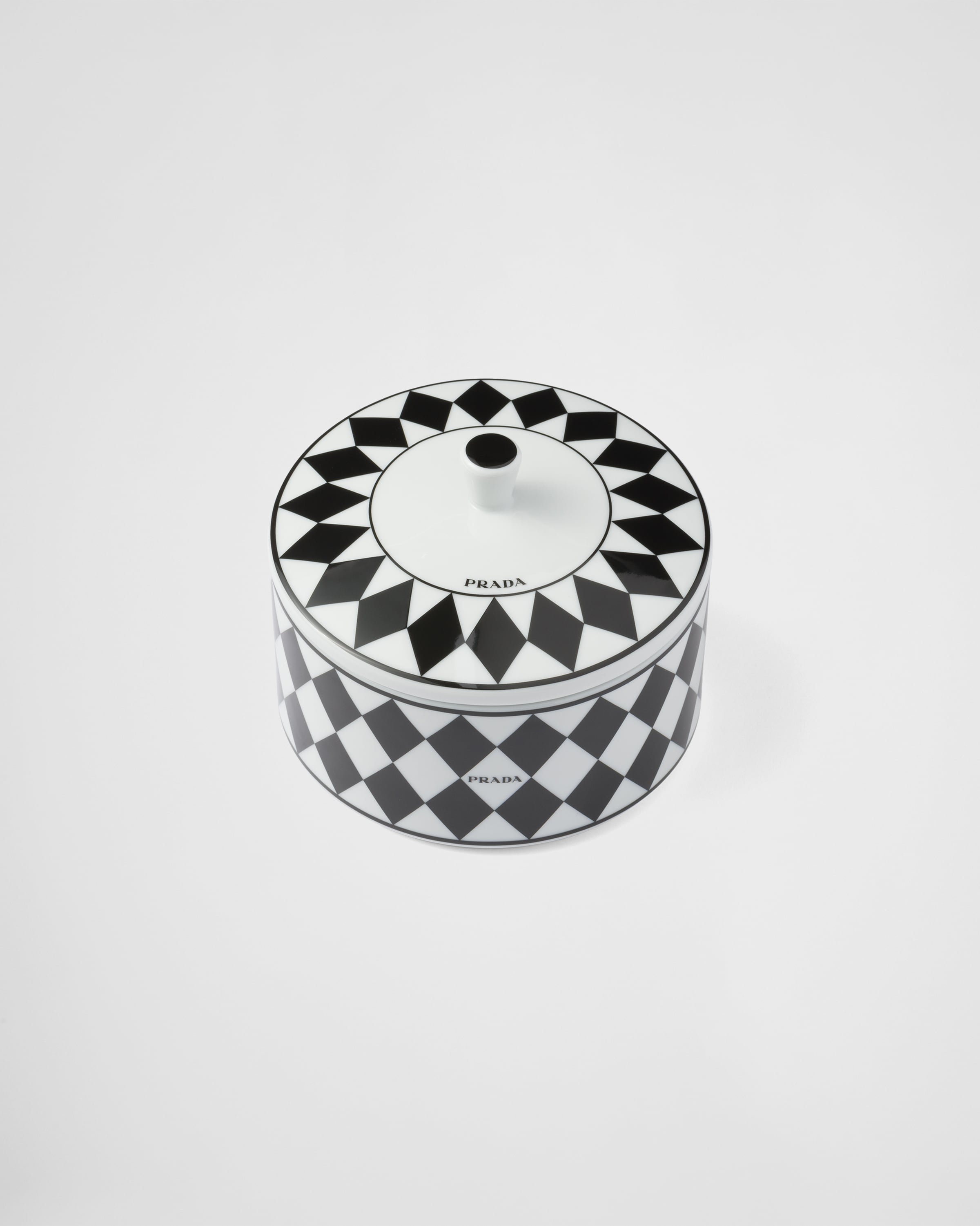 PRADA ポーセリン ボックス Prada Checkerboard Porcelain Box - White | Editorialist