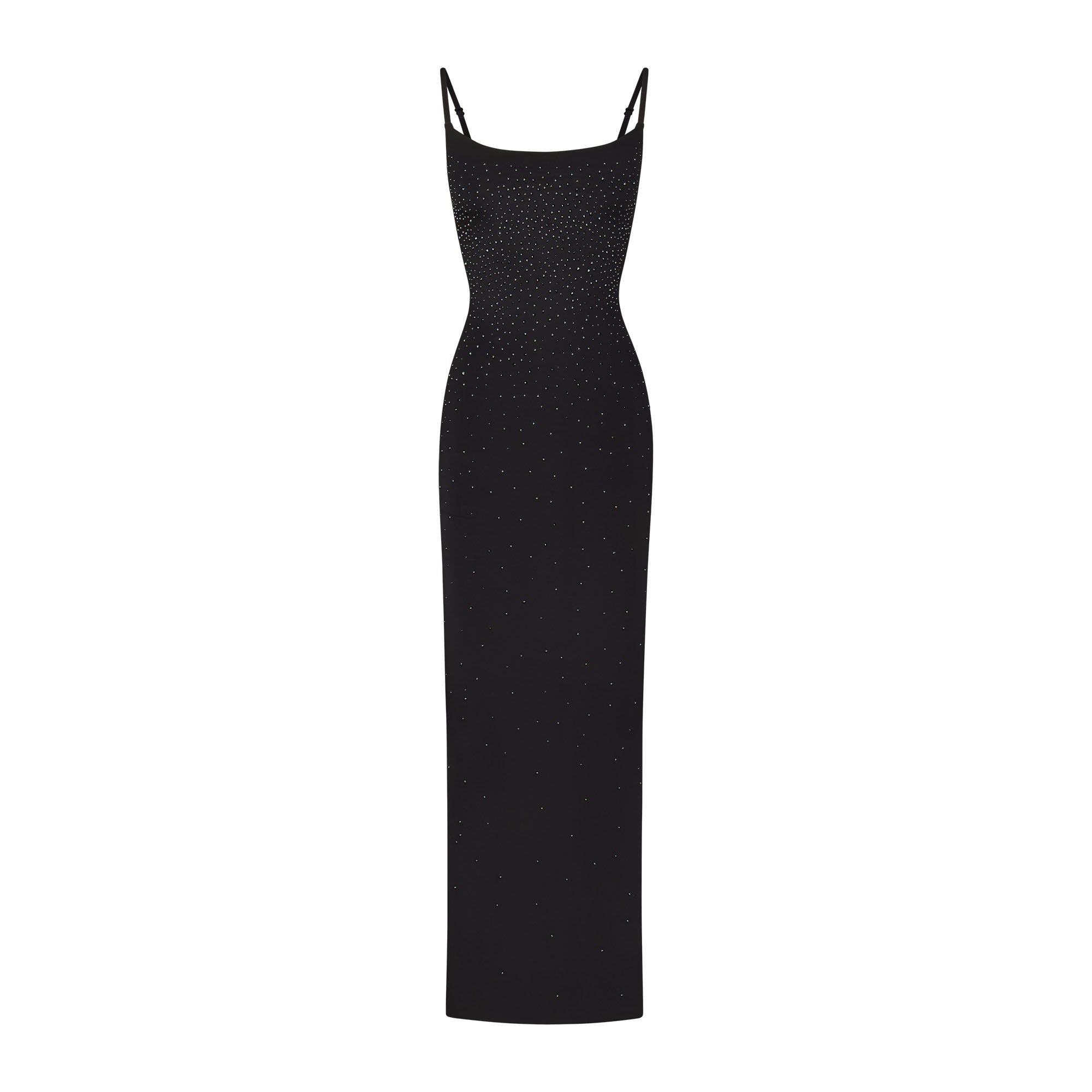 black swarovski dress Swarovski Crystals Handmade Chiffon Black Dress