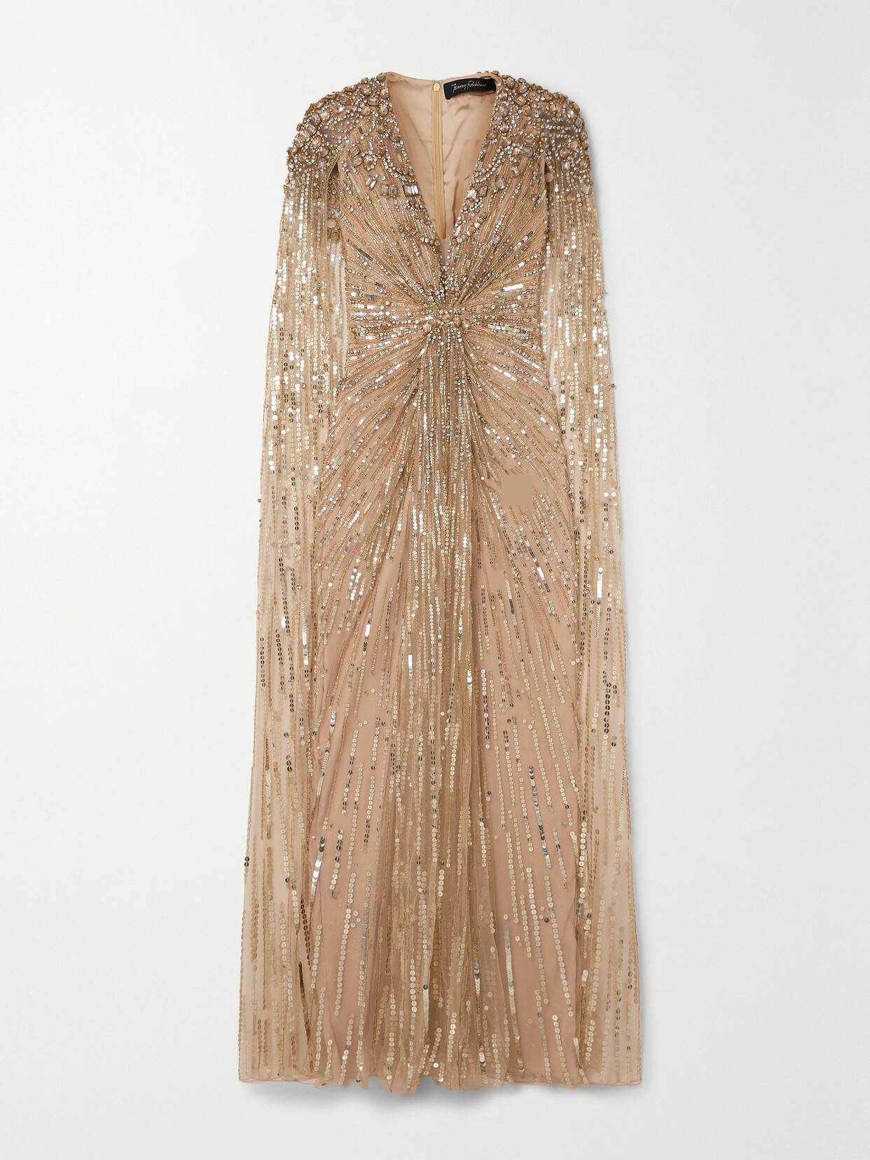 jenny packham gold sequin dress Gold Rush Floor-Length Dress