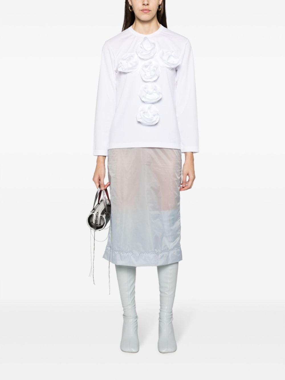 Maison Margiela Inside Out Pencil Skirt - Blue - 50% Off