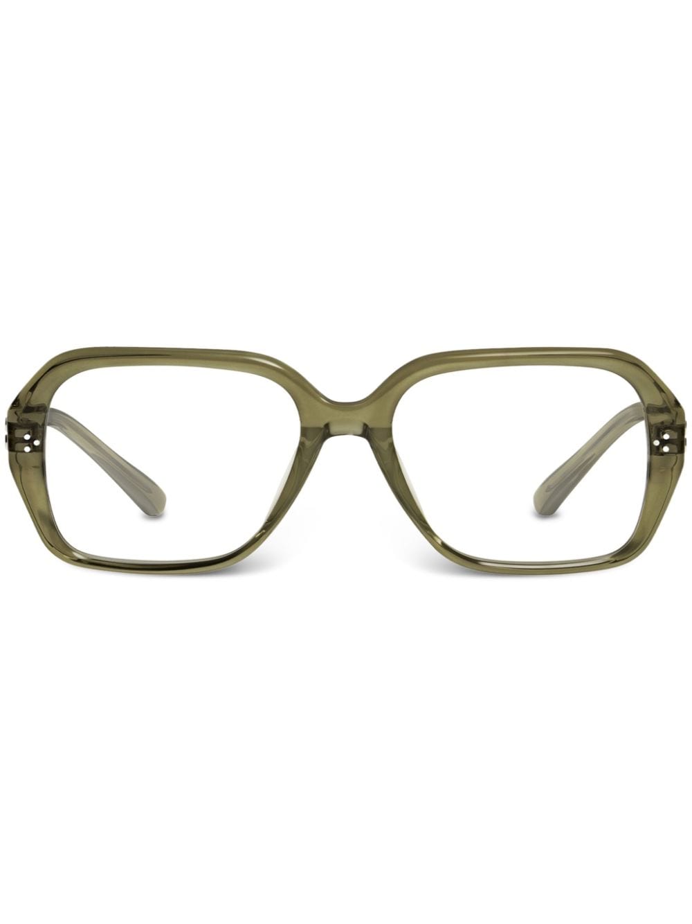 Gentle Monster Beca Kc1 Square-Frame Glasses - Green | Editorialist