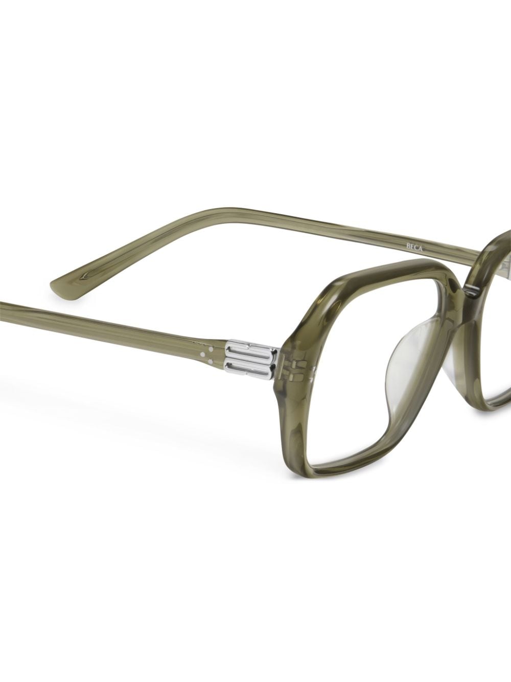 Gentle Monster Beca Kc1 Square-Frame Glasses - Green | Editorialist