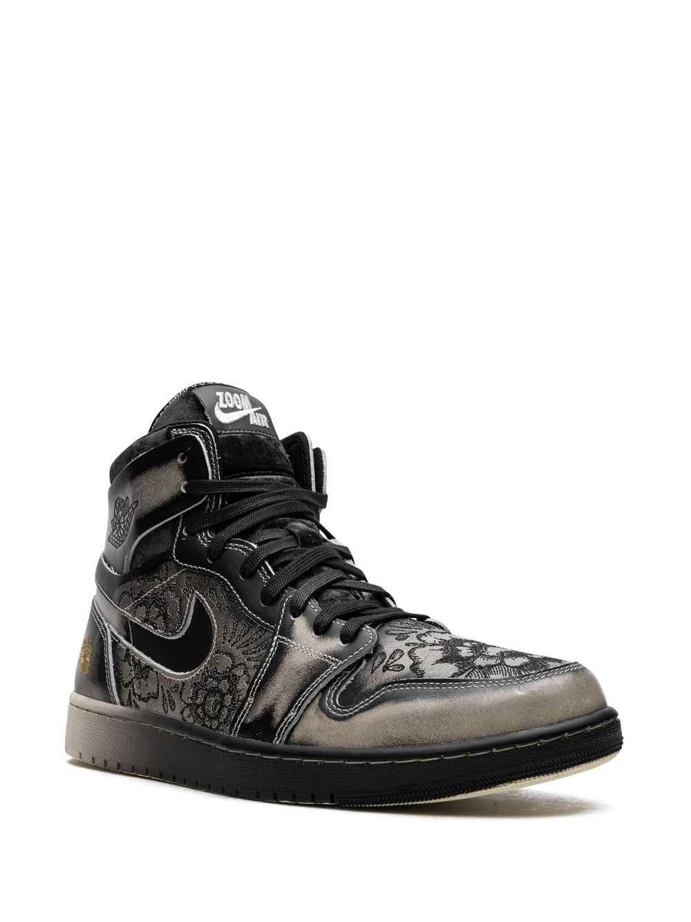 Jordan Air 1 Zoom Cmft 2 Dia De Los Muertos Sneakers - Black