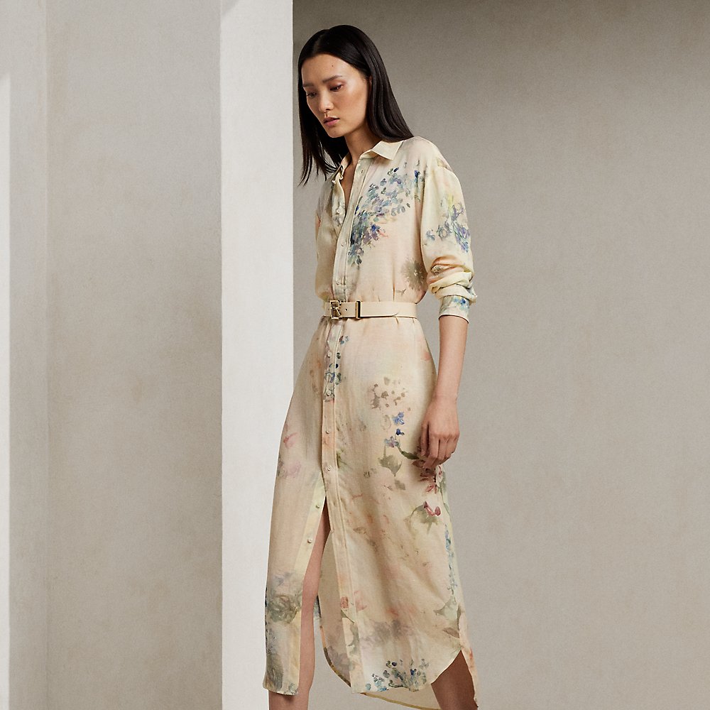 Ralph Lauren Graison Floral Linen Voile Day Dress In Butter Multi - 30% Off | Editorialist Ralph Lauren Graison Floral Linen Voile Day Dress In Butter Multi - 30% Off | Editorialist