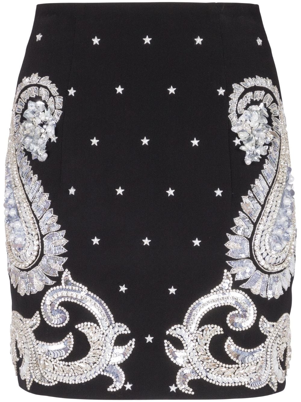 BALMAIN Balmain Paisley-Embroidered Mini Skirt