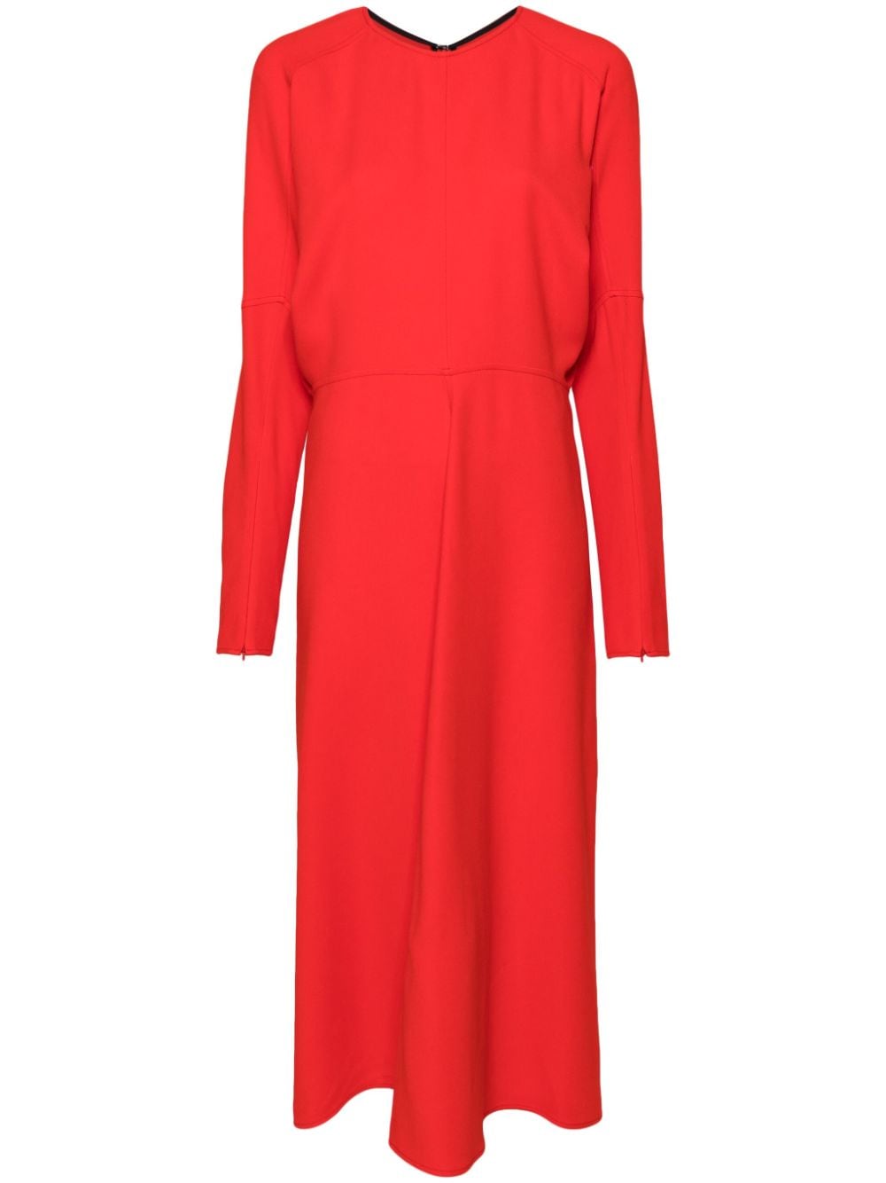 Victoria Beckham Draped Cady Midi Dress - Red - 20% Off | Editorialist Victoria Beckham Draped Cady Midi Dress - Red - 20% Off | Editorialist