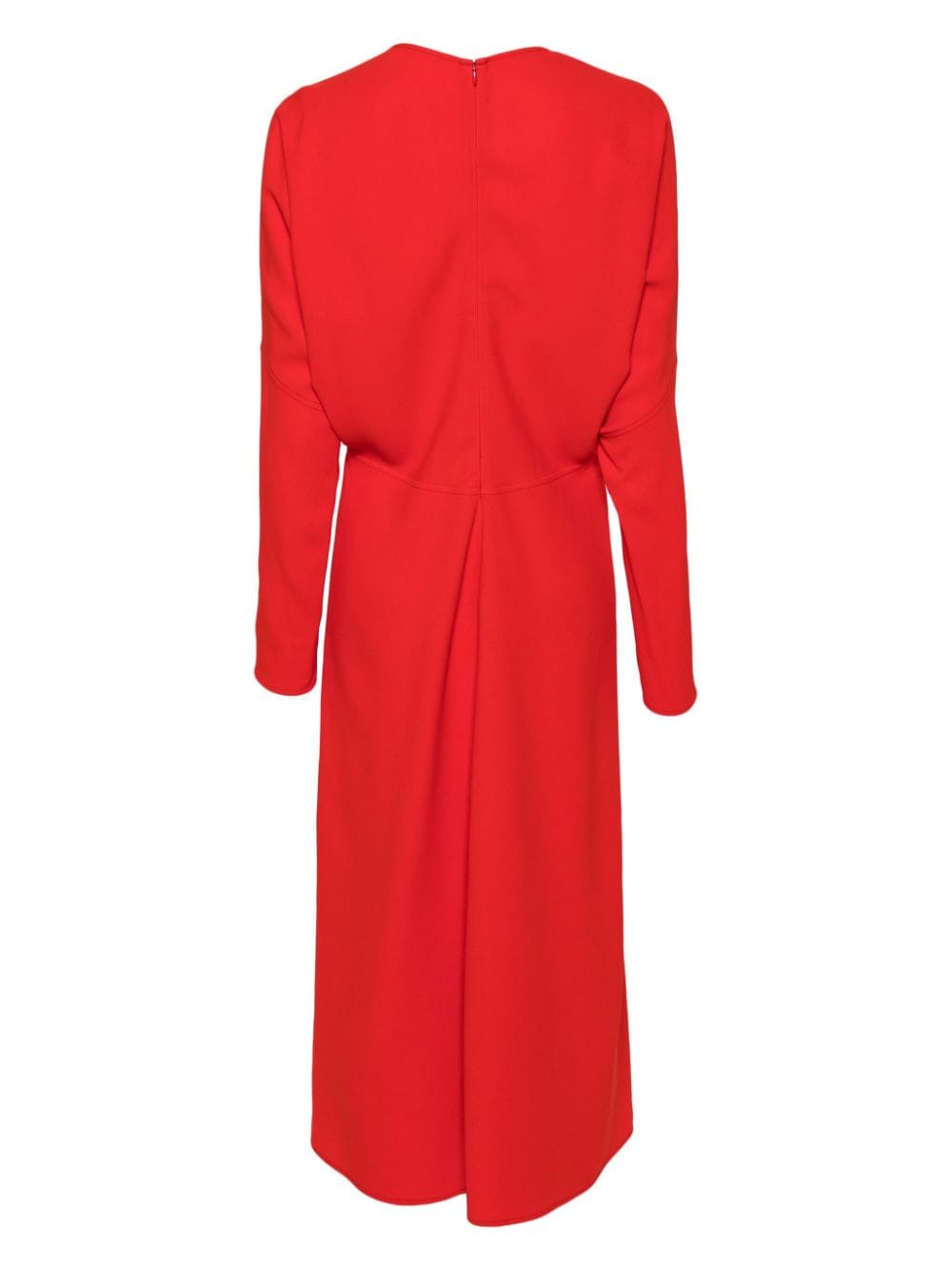 Victoria Beckham Draped Cady Midi Dress - Red - 20% Off | Editorialist