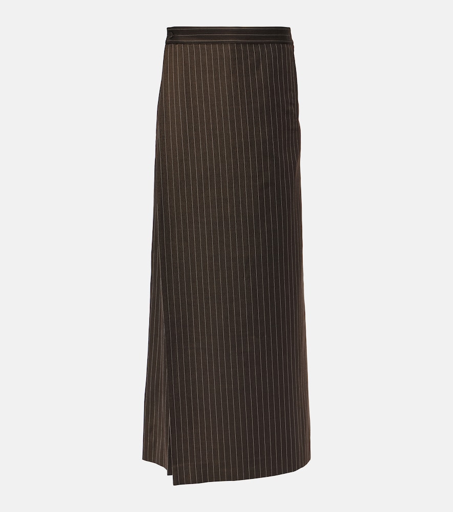 JEAN PAUL GAULTIER Jean Paul Gaultier Tattoo Pinstripe Maxi Skirt