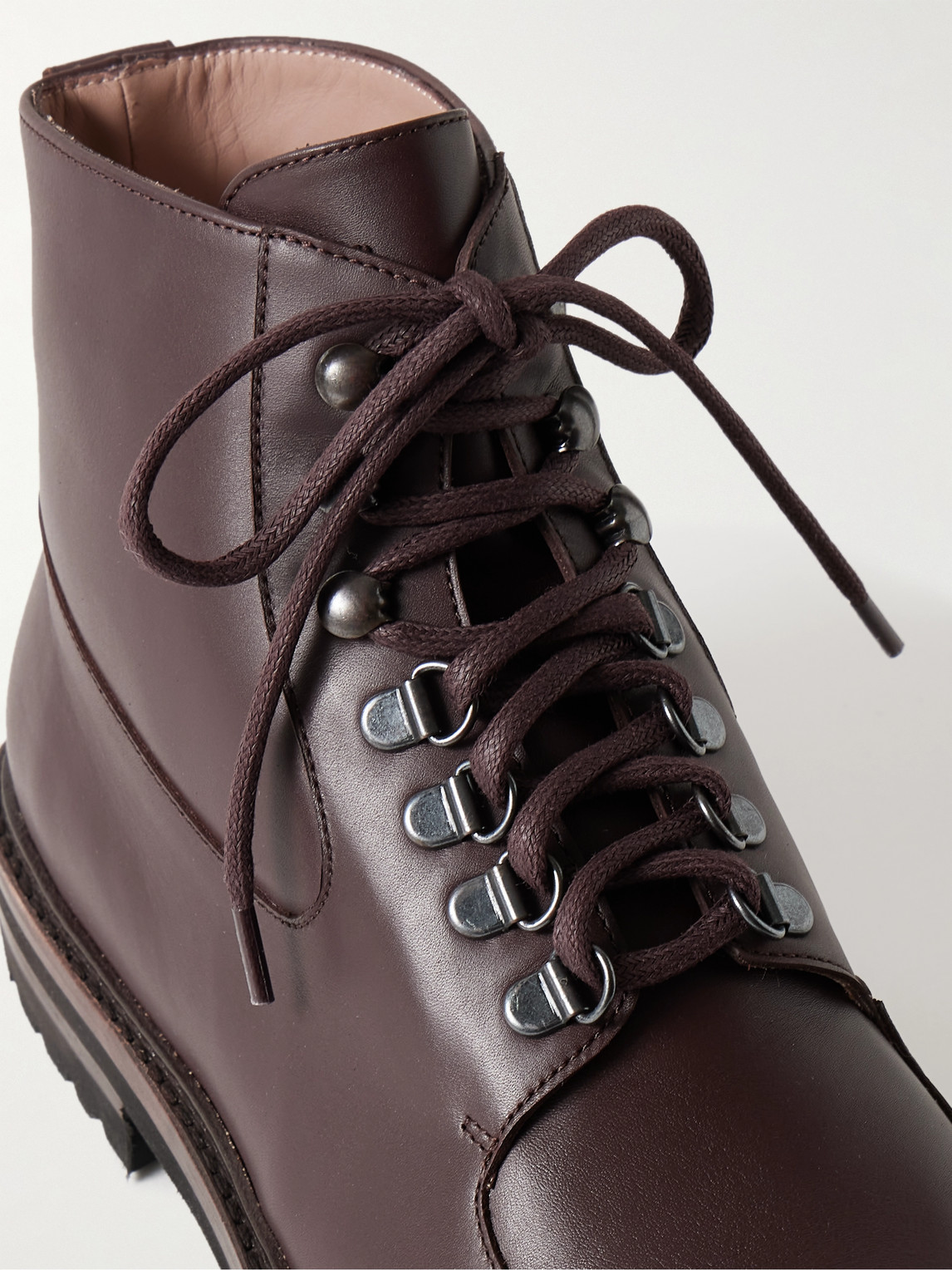 Manolo Blahnik Yurdal Leather Boots In Brown - 60% Off  display picture 3