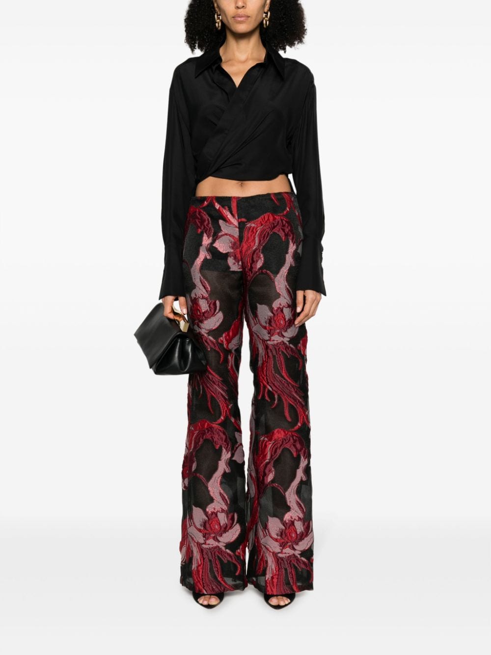 ALBERTA FERRETTI Alberta Ferretti Floral-Appliqué Trousers