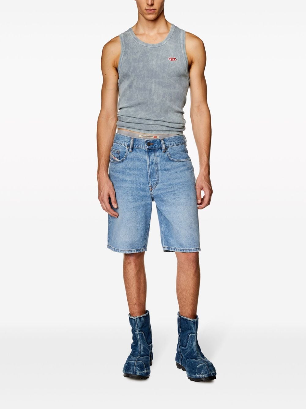 DIESEL® Logo-Appliqué Denim Shorts
