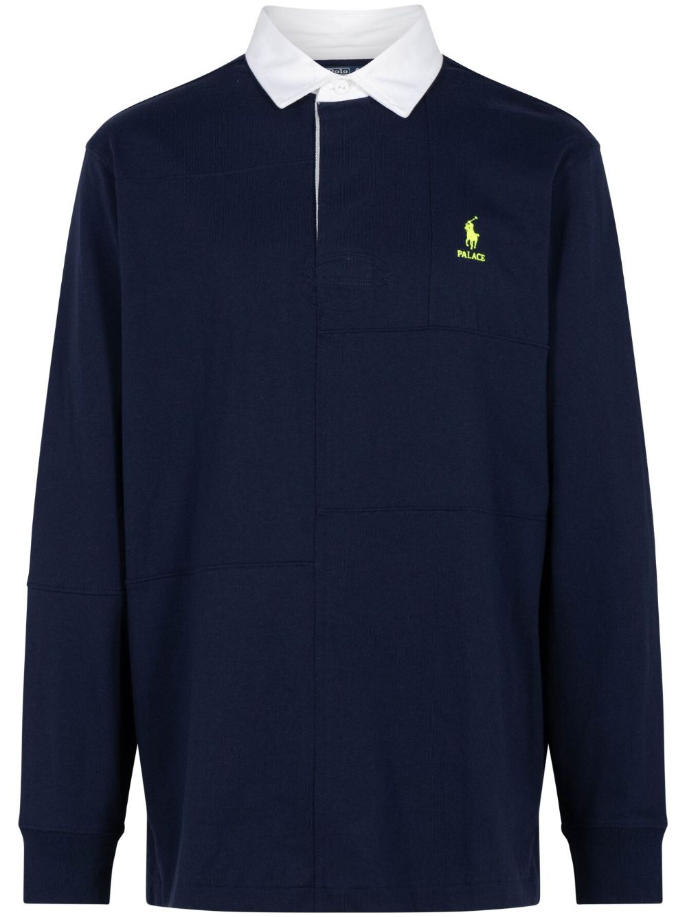 PALACE X Polo Ralph Lauren Pieced Rugby Shirt - Blue | Editorialist