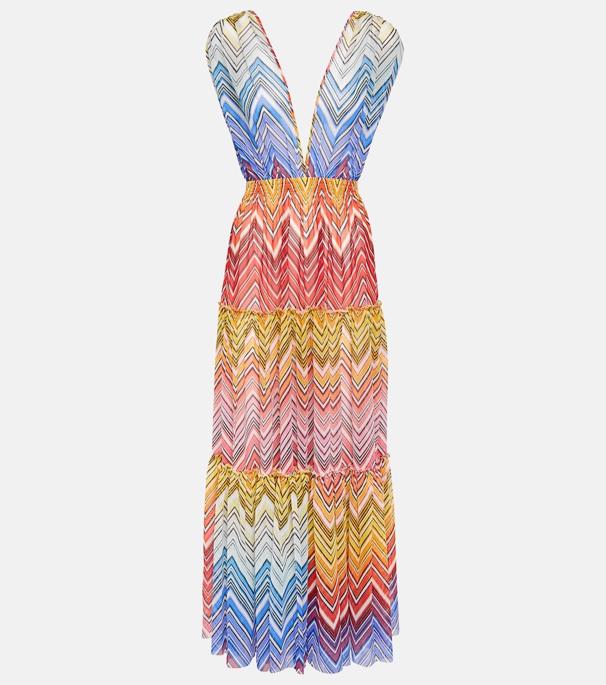 Missoni Zig Zag Maxi Dress In Multicoloured - 20% Off | Editorialist Missoni Zig Zag Maxi Dress In Multicoloured - 20% Off | Editorialist