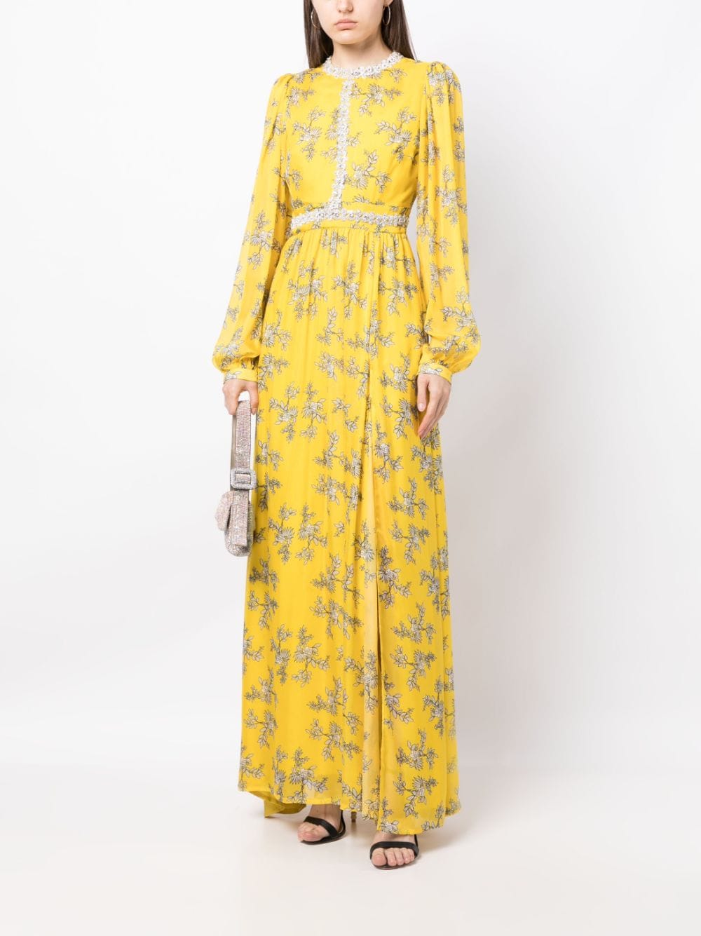 MACGRAW Baroque Floral-Print Gown