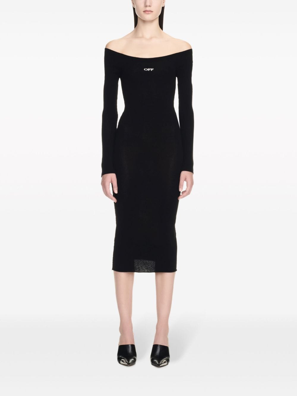 OFF-WHITE Off-White Off-Shoulder Dress