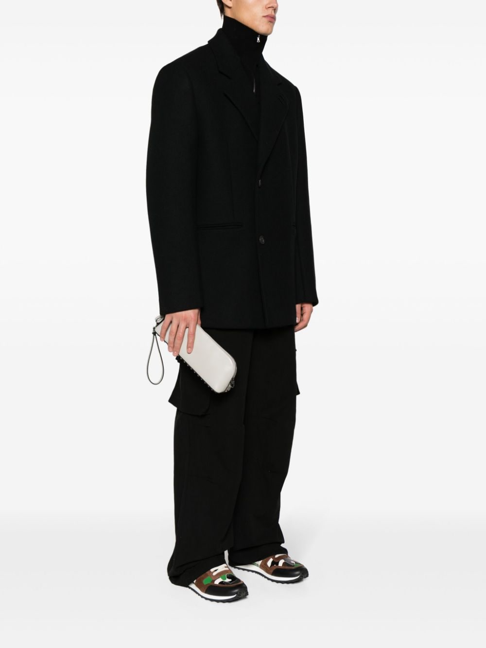 VALENTINO Valentino Garavani Rockstud Leather Clutch