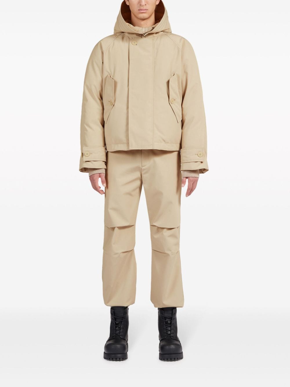 SALVATORE FERRAGAMO Ferragamo Logo-Patch Cropped Trousers