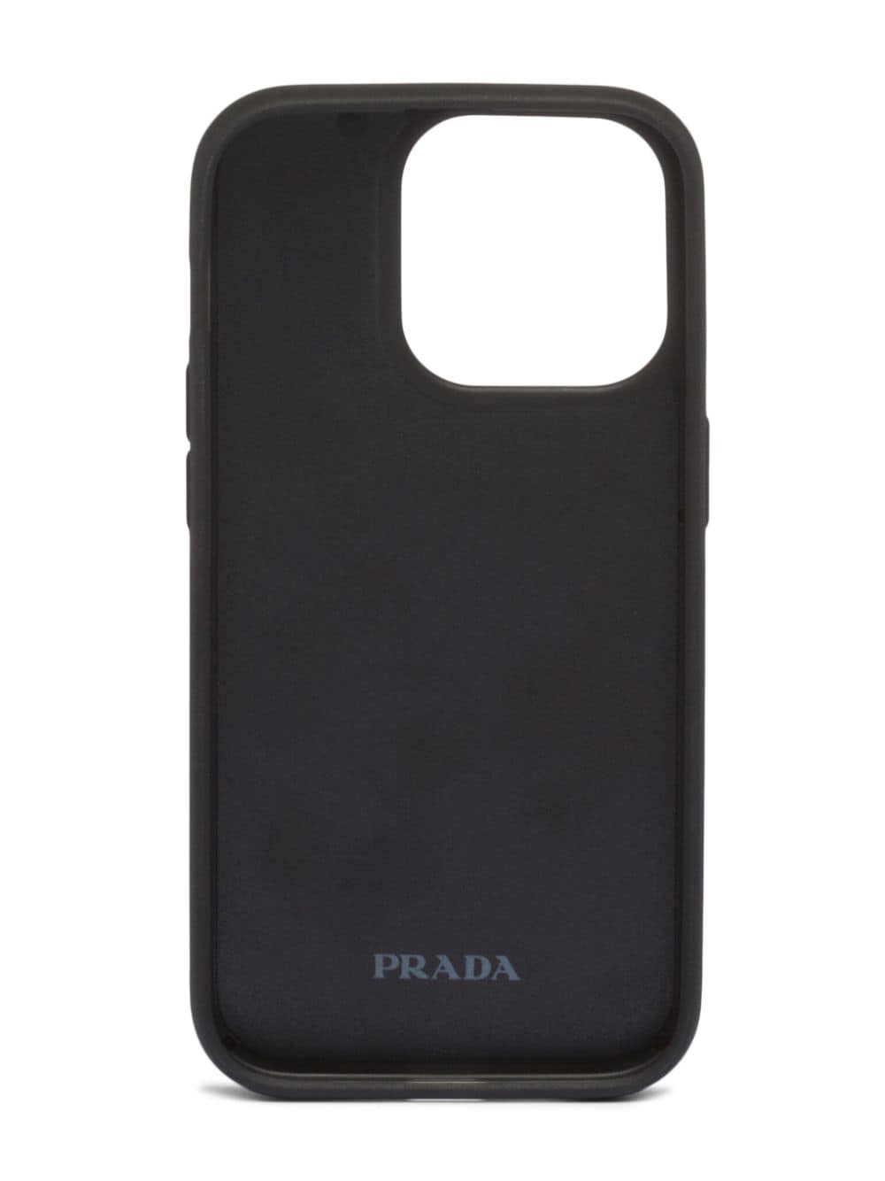 Prada Enamel-Triangle Logo Iphone 14 Pro Max Iphone Cover - Black