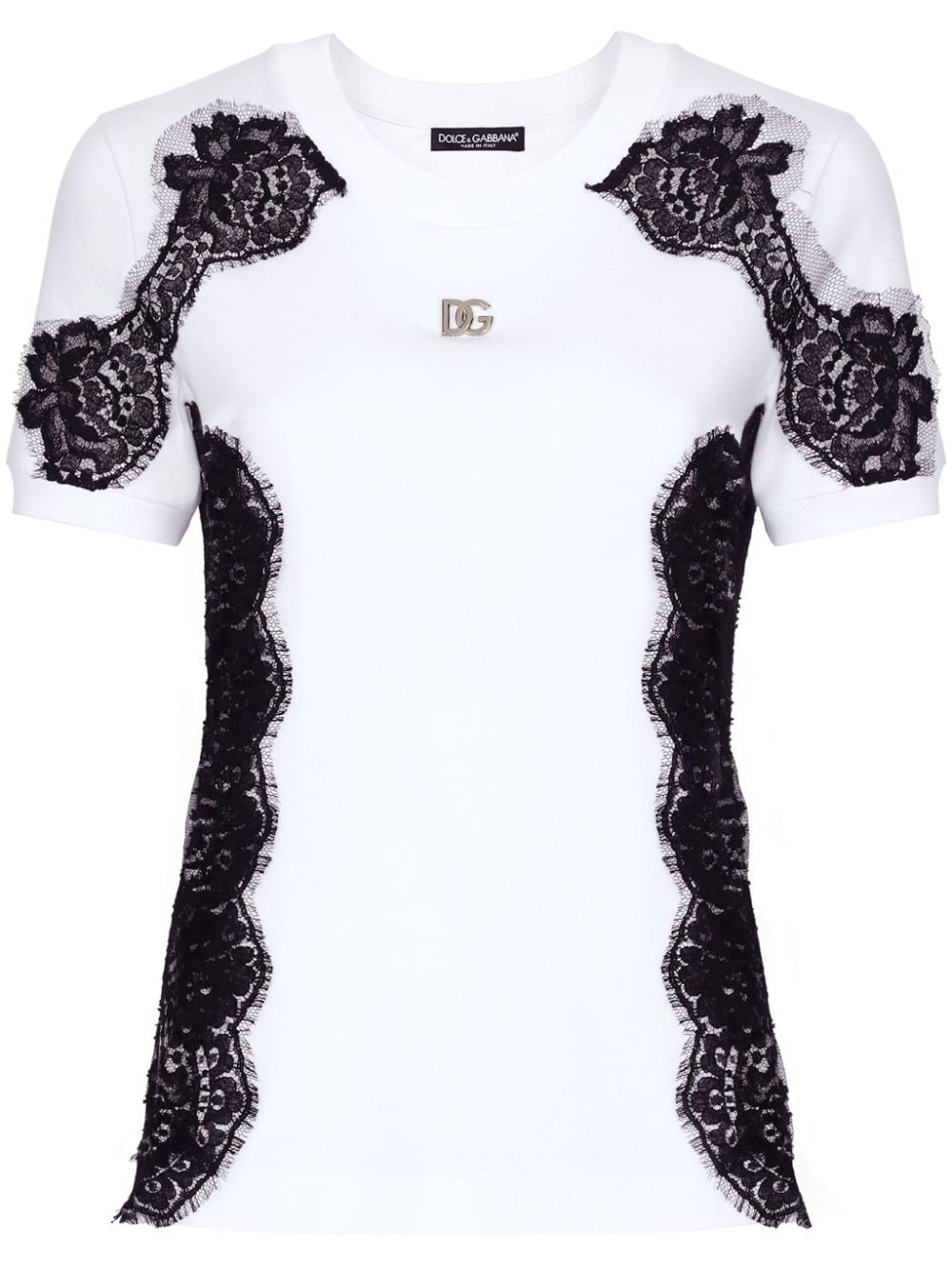 DOLCE & GABBANA DNA Lace-Detailing T-Shirt